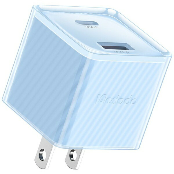 ミニサイズのGaN窒化ガリウム技術のパワフルPD急速充電アダプタータイプAとタイプCのアウトプットが1つずつ付いており、最大33Wの急速充電が可能です。透明感のあるデザインとシャーベットカラーで3色ご用意しております。☆Mcdodoオリジナ...