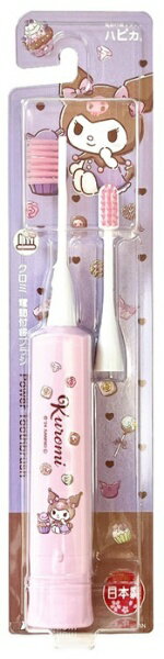 世界で人気のサンリオキャラ「クロミ」のハピカが発売しました。 ブラシはピンクの超極細加工毛！毎日の歯磨きが楽しくなります！ コンパクト薄型ヘッドのブラシが2本（本体装着分含む）入っています。
