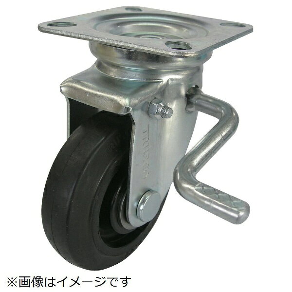 ■従来のプレス製ホイールゴム車よりも約10％軽くなっています。■ストッパーを掛けると、ワンアクションで車輪の回転と自在キャスターの旋回を同時に止めることができます。【用途】・事務機器や家具、運搬車や軽量ラック等、幅広い用途に。【仕様】・許容...