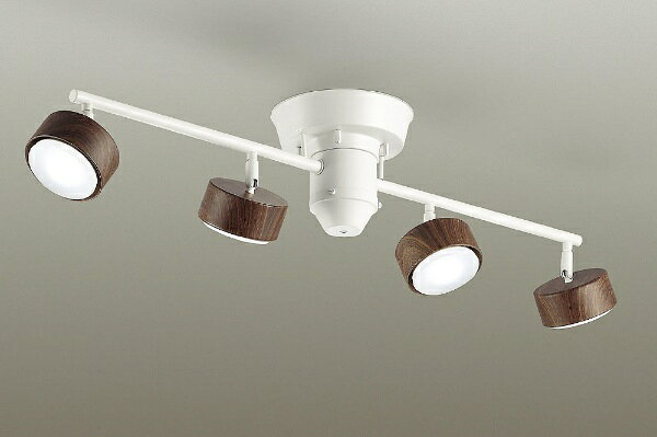 ●ランプ：LEDユニットフラット形4．5W（GX53‐1a）×4灯・昼白色5000K> ●材質：鋼板・鋼管・鋼棒　白塗装　鋼板　木目調印刷（ダーク色） ●サイズ：巾180　長最大968　高最大203mm　2．7kg ●プルレススイッチ付（4...