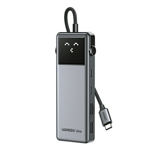 1台6役の「USB-Cハブロボット」「Uno 6 in 1 USB-Cハブ」■6台の機器が同時接続でき、表情で使用状態がわかるスクリーンに表示される笑顔や真顔など4つの表情でディスプレイの接続や充電状態がわかります。USB 3.2 Gen2...