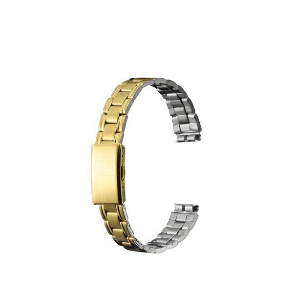 ステンレス製の時計バンド。