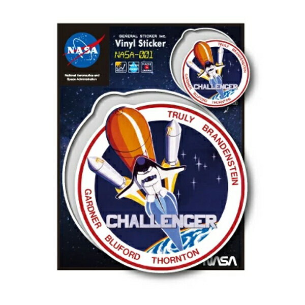 NASA公認ステッカー。ワッペンモチーフのステッカーが勢揃い。こちらの商品は耐水、耐光性のあるステッカーです。屋外はもちろん、スマホ、PC、スーツケースなど様々なところに貼ってお楽しみ下さい。●サイズ幅72mm×高さ95mm（シートサイズ）