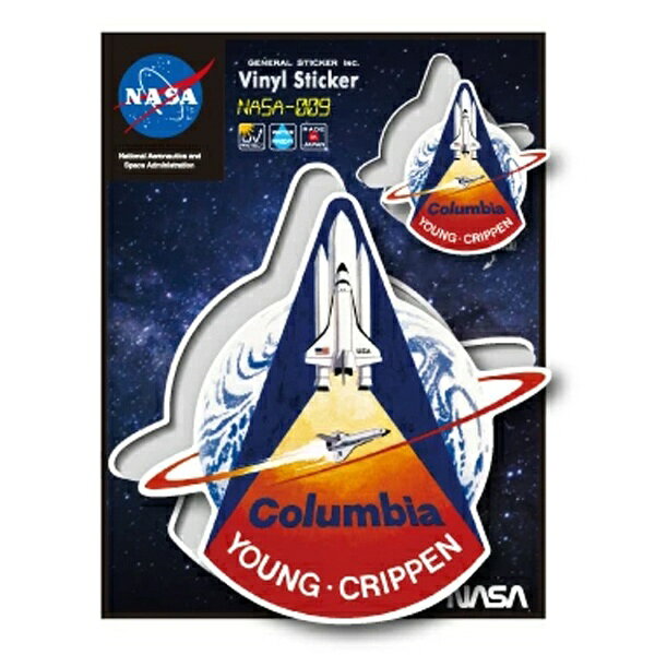 NASA公認ステッカー。ワッペンモチーフのステッカーが勢揃い。こちらの商品は耐水、耐光性のあるステッカーです。屋外はもちろん、スマホ、PC、スーツケースなど様々なところに貼ってお楽しみ下さい。●サイズ幅72mm×高さ95mm（シートサイズ）