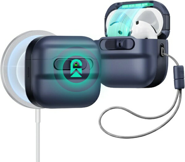 【互換性】　 AirPods 4（2024）（USB-C）専用です。イヤホンと充電ケースは含まれません。 【安全保管可能なフリックロック】 フタの上部および底部に700gの保持力を持つ強力なマグネットと内部のラッチにより、AirPodsを中...