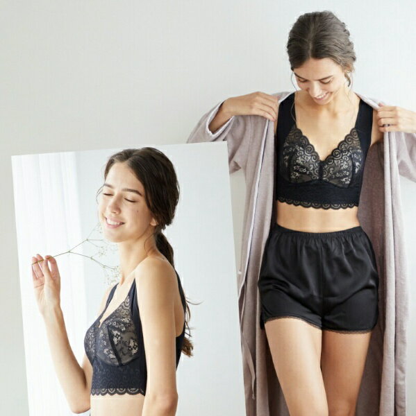 ハンモック構造で流れる乳房を優しくつつむシームレスブラBepitシリーズより、シームレスのナイトブラがラインナップに登場。カップはズレ防止で、ブラ全体と一体化。肌に触れる側はコットン100%。しっかり、ふっくらカップが成形されているので、バ...