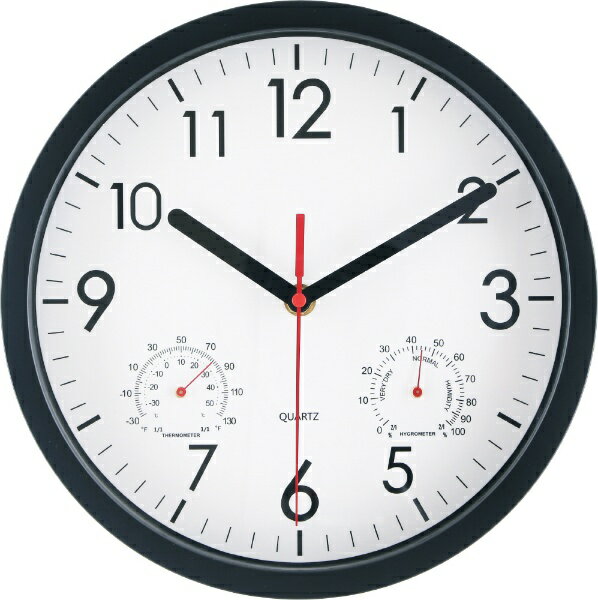 ■ インダストリアルなデザインハッキリと数字が浮かぶ文字盤に赤い秒針がアクセント。ご自宅やオフィスなど、どこでも使いやすいデザインです。■ 温湿度計付き文字盤の左右には温度計と湿度計が付いており、お部屋の環境チェックが可能。室内での熱中症対...