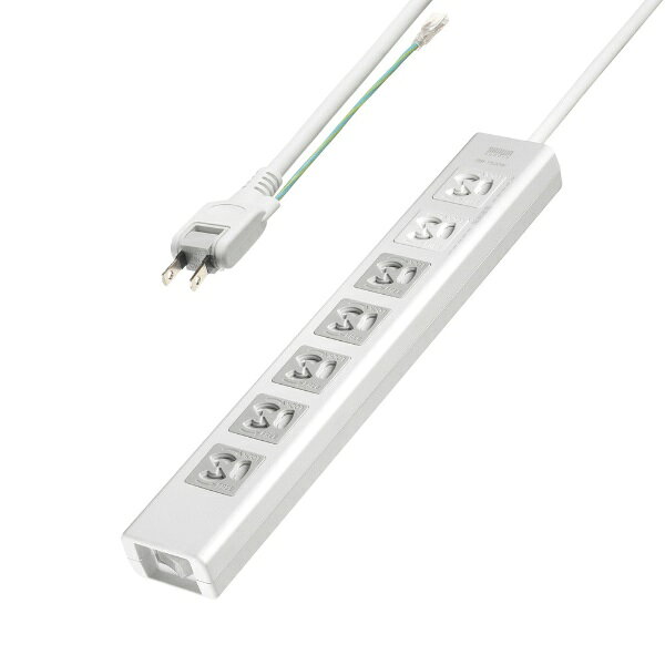 ●集中スイッチで5個口をオン/オフすることができます。2個口は常時通電口（差込口が白色）となっており、常に通電している機器の接続に便利です。●差込口は、3P抜け止めシャッター仕様の7個口タップです。●プラグはトラッキング火災予防に有効な絶縁...