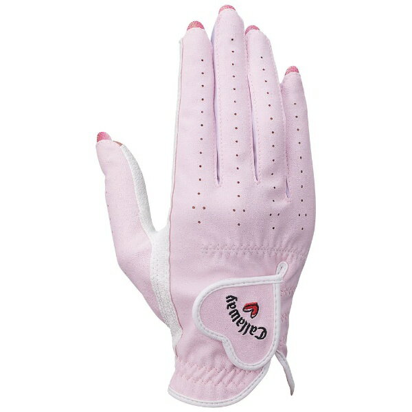 両手用。ロングネイルのゴルファー向けに、指先をカットしたモデル。掌側には、グリップ力を高めるHex in Hex パターンを施した生地を使用。タブのLOVE Callaway のロゴがスタイリングのアクセントに。