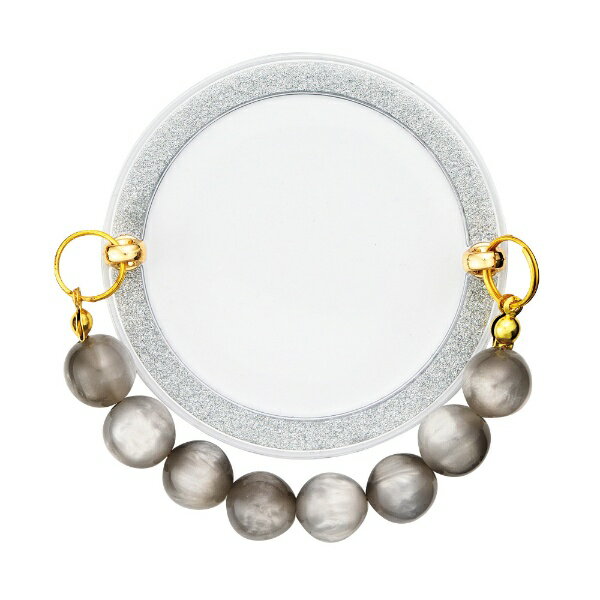 MagSafe対応ビーズチェーン付きスマホアクセサリー！ジュエリーグリップ■強力マグネットでピタッと簡単装着■指を通して落下防止に！■パール、キャッツアイビーズ、クラックビーズ、お好みのビーズ&カラーを選べる！■プレートのカラー部分はキラキ...