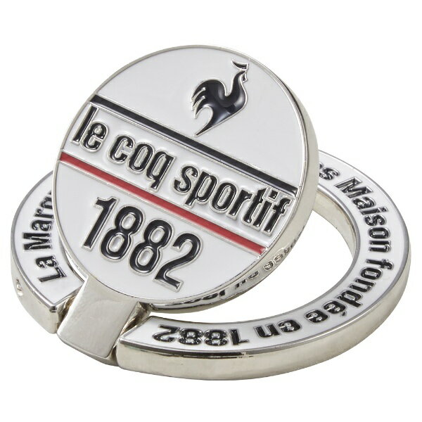 中央部が起き上がるフリップアップ型マーカーシンプルなカラーリングながら、ルコックらしいグラフィックデザインにすることでグリーン上での視認性抜群。