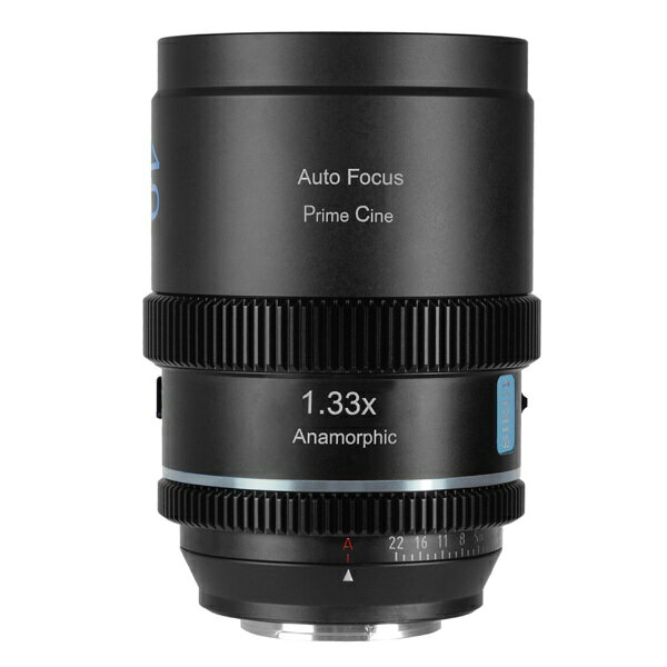 約623gと軽量ながら、オートフォーカスを搭載したアナモルフィックレンズ。 S35/APS-C対応。イメージサークルサイズ最大36mm。 1.33xのアナモルフィック倍率を採用。16:9撮影モード時に2.35:1のワイドスクリーンのアスペク...