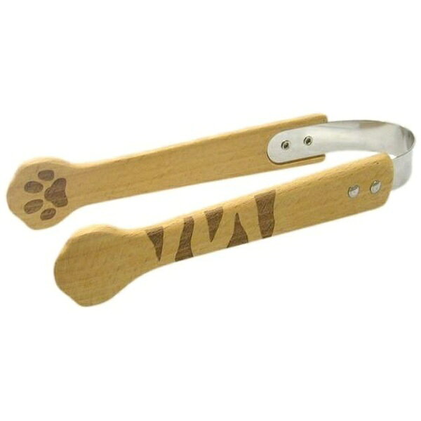 ■可愛らしいネコの手をしたトングが、食卓を優しい雰囲気にしてくれます。■ご自宅用にはもちろん、ネコ好きの方へのプレゼントにおすすめです。【仕様】・商品サイズ：約 幅3×高さ16.5（cm）・材質：ビーチ（天然木） 塗装：ウレタン塗装（マット...