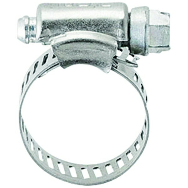 散水ホース等の接続部の固定用。許容寸法： 14〜27mm。ドライバー締めタイプで強力に締め付け。材質帯状部： ステンレス、スクリュー部： 鋼質量・質量単位17g