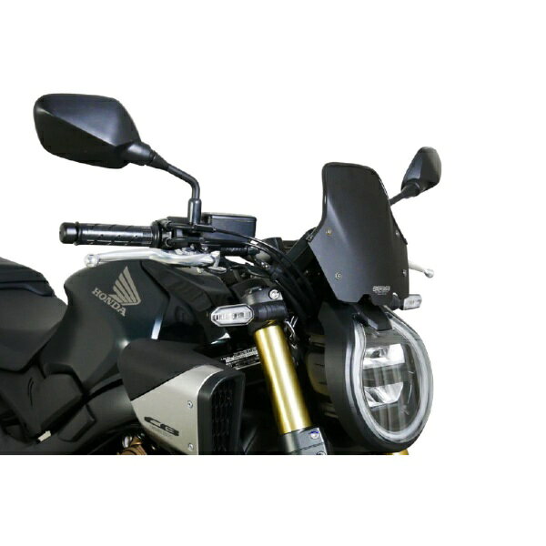 「スクリーン レーシング」は伏せたライディングポジションを考慮した形状を採用。CB650Rのスポーティなデザインに溶け込む小型スクリーンタイプです。優れた防風効果はミドルツーリングやロングツーリングに最適。メーカー名：エムアールエーメーカー...