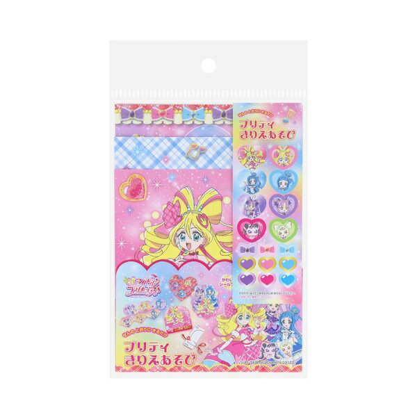 はさみの練習にぴったり！かわいいモチーフのきりえができる！【セット内容】・きりえ（6柄）×各2枚（計12枚）・きりがみ（2柄）×各4枚（計8枚）・シール×1シート・工作台紙×1枚(C)ABC-A・東映アニメーション