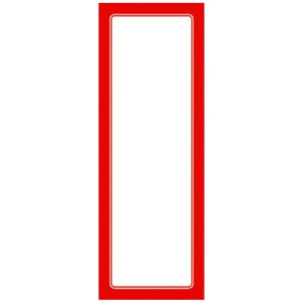 ■POP用紙のど定番。コストも安価で赤枠が訴求力を高めます。【仕様】・規格： 1号・縦（mm）： 265・横（mm）： 95・無地【材質／仕上】・上質紙（81g/M2）