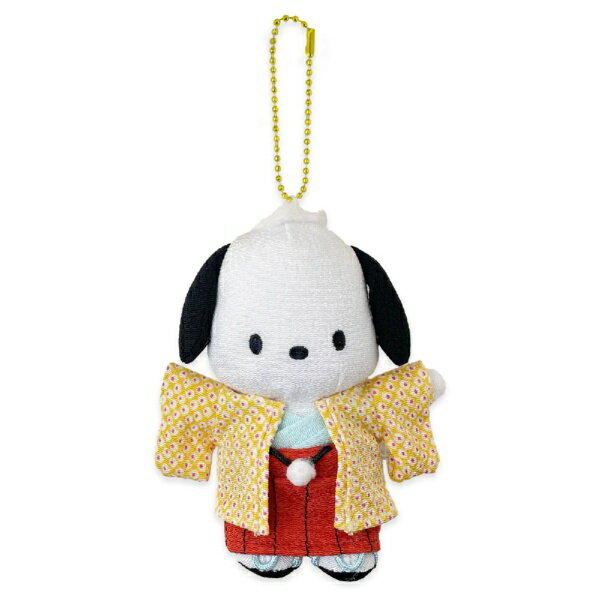 サンリオキャラクターズが和装した姿になって、ちりめん生地で登場！和装したかわいらしい姿はお土産にもピッタリです。