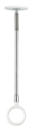 全長；310-400mm　●2段階の長さ調整　ポールは着脱可能　※ 天井材にφ63の穴開けが必要です。取付け可能な石こうボードの厚さは9.5mm（そのまま対応）12.5mm（付属スペーサーで対応）9.5mm×2枚（1枚残して穴あけ）