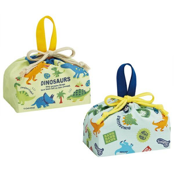 お弁当箱を入れるのに便利な巾着袋です。便利な柄違い2枚セット。【商品サイズ（約）】サイズ： 290×165×120mm【品質表示】綿100％