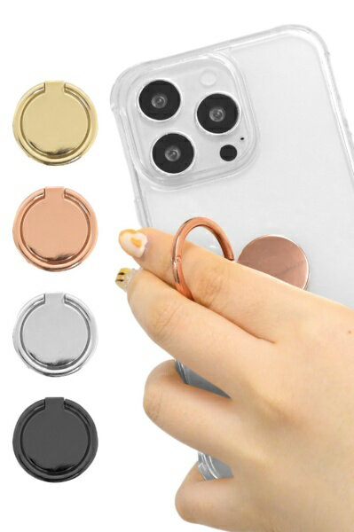 -　貼り付け簡単 スマホリング　-落下防止対策、スマホスタンドにもおすすめ片手での操作範囲も広がり、指への負担も軽減！縦方向に180度、横方向に360度回転、用途に合わせて好きな角度に調節可能です。■スマホリングの特徴・ダブルスイング機能搭...
