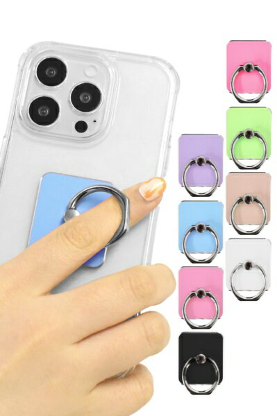 -　貼り付け簡単 スマホリング　-落下防止対策、スマホスタンドにもおすすめ片手での操作範囲も広がり、指への負担も軽減！縦方向に180度、横方向に360度回転、用途に合わせて好きな角度に調節可能です。■スマホリングの特徴・ダブルスイング機能搭...