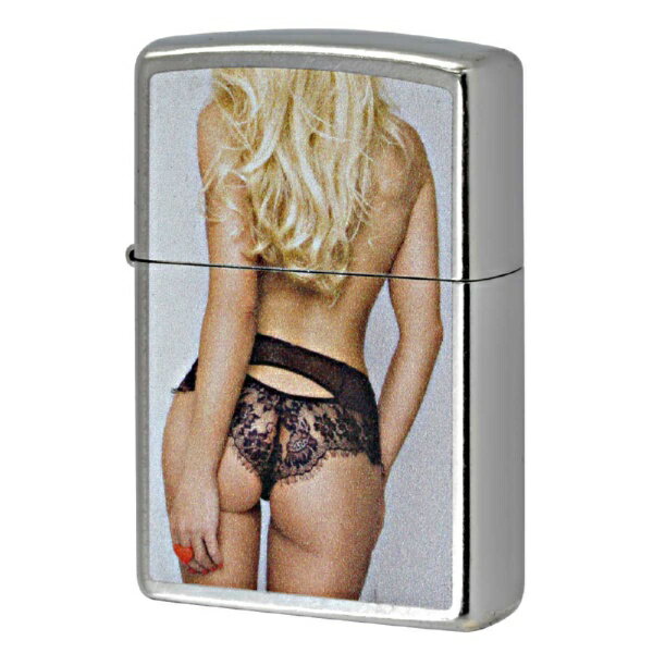 ポケットから出した時のインパクト大！ブロンズヘアの女性の後ろ姿がプリントされたUSAデザインのZIPPO。ファッションアイテムとしてもおすすめです。