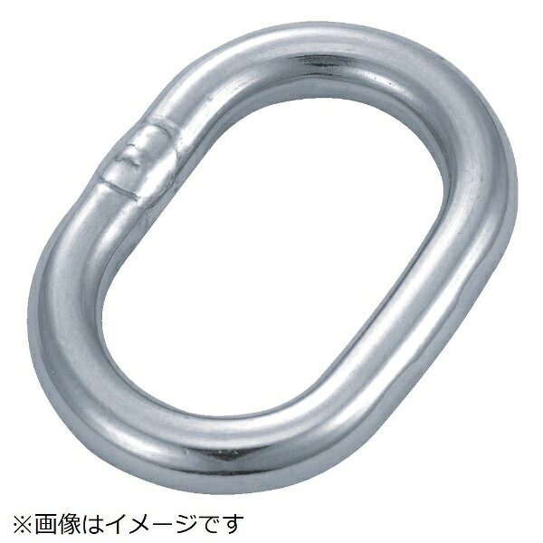 ■同じ線径の丸リングと比較して使用荷重が約2倍程度アップします。■接続部は溶接していますので、丈夫です。【用途】・チェーン・ロープなどの連結金具・吊り金具として。【仕様】・使用荷重（kN）： 1.47・D（mm）： 5・W（mm）： 16・...