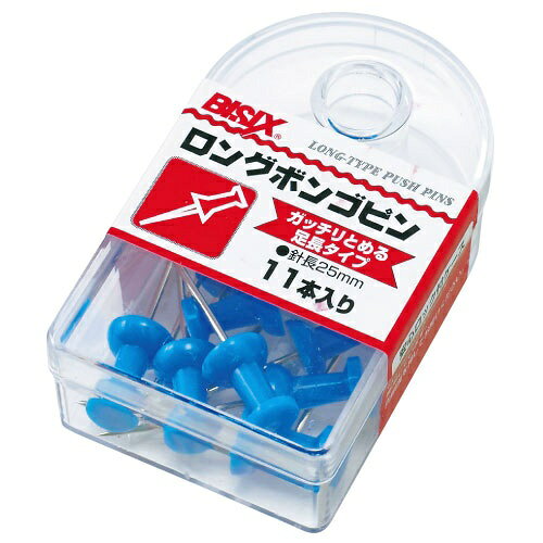 ●寸法：針長25mm●材質：PS樹脂，鋼線●包装：収納便利なPSケース（フック式）●入数：約11本●色：青