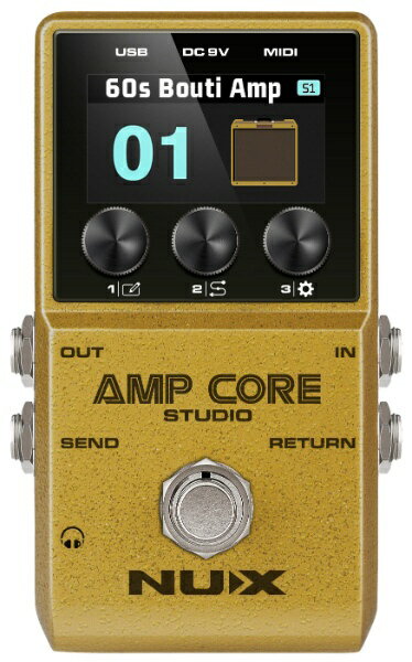 Amp Modeler & IR Pedal26の伝説的なアンプモデルをリアルなサウンドとフィーリングで再現するアンプモデラー。キャビネットIR、ノイズゲート、イコライザー、センド/ リターン、ヘッドフォンジャックも備えています。PC に接...