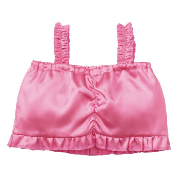 フリルがかわいいショート丈のビスチェです。スカート・ズボンどちらとも相性抜群です。サテン生地で、肌触りが良く、光沢のある素材です。 商品サイズ：着丈（肩紐除く）：約200mm、胸回り：約530〜700mm セット内容：本体のみ 1個重量：3...