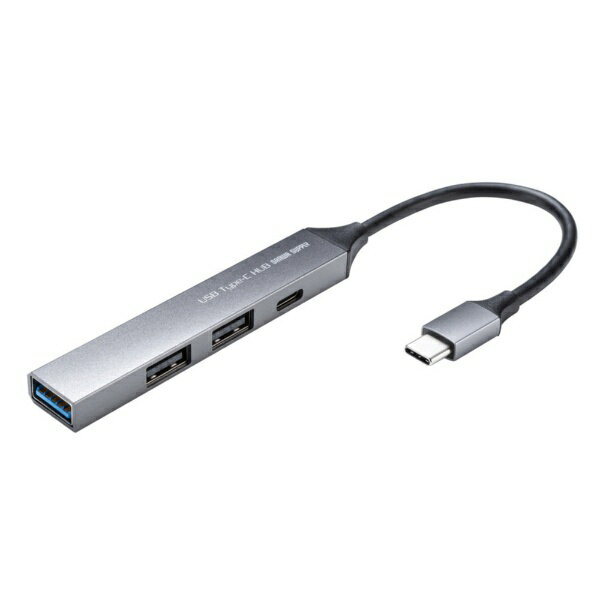 USB Type-CコネクタUSB3.2Gen1とUSB2.0機器を接続する超スリムコンボタイプUSBハブ。「USB Type-C 4ポート コンボ 超スリムハブ」■超スリムで持ち運びに便利なUSB Type-C 4ポートUSBハブです。■...