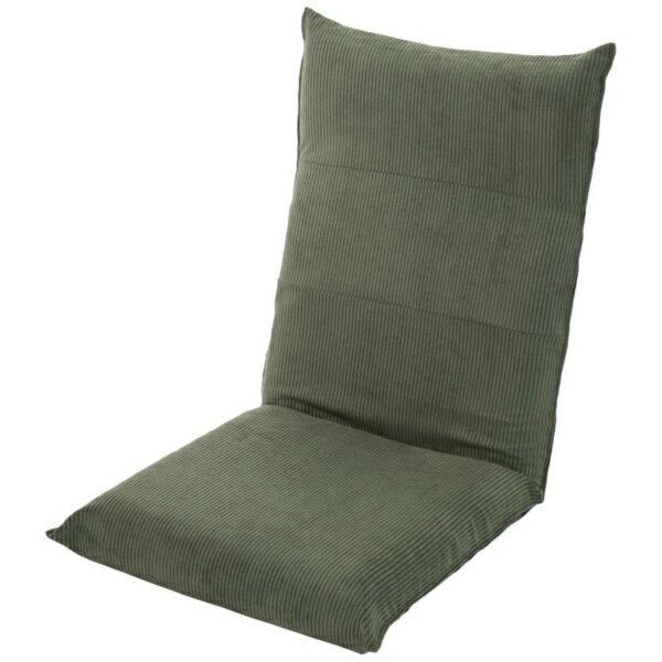 ハイバックとリクライニングでゆったりくつろぐことができる座椅子。■リクライニング機能背もたれ14段階