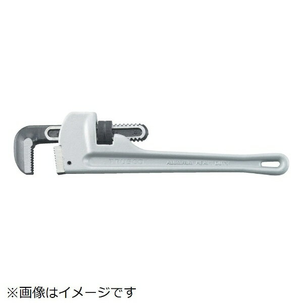 ■本体はアルミ合金を使用し、軽量で耐久性に優れています。■従来のスチール鍛造品に比べ約30％軽量化しました。【用途】・ガス、水道管（白管）などの締め付け、解体作業に。【仕様】・くわえられる管呼び寸法： 6〜25A・くわえられる管外径（mm）...