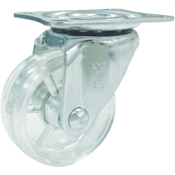 ■始動抵抗が軽く、使いやすいキャスターです。■床面を汚しにくいポリカーボネート製キャスターです。■車輪カラーバリエーションを用途に応じて使い分けることができます。【用途】・軽量用台車・事務所などの屋内・オフィス用品【仕様】・許容荷重（daN...