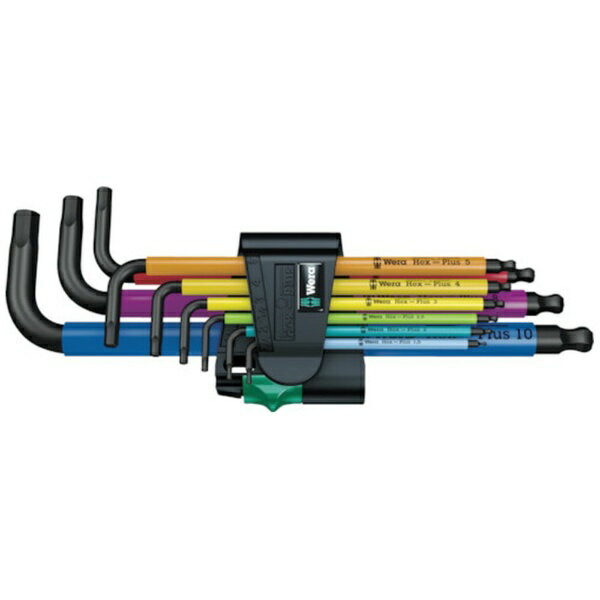 ■9色カラーで、容易にサイズを判別できます。■Wera独自のHex-Plusと呼ばれる面接触構造により、六角ねじ穴の内側を傷めず、ねじの長寿命化に貢献します。■高いトルク伝達率により作業効率もアップします。■ゴムコーティングによりグリップ性...