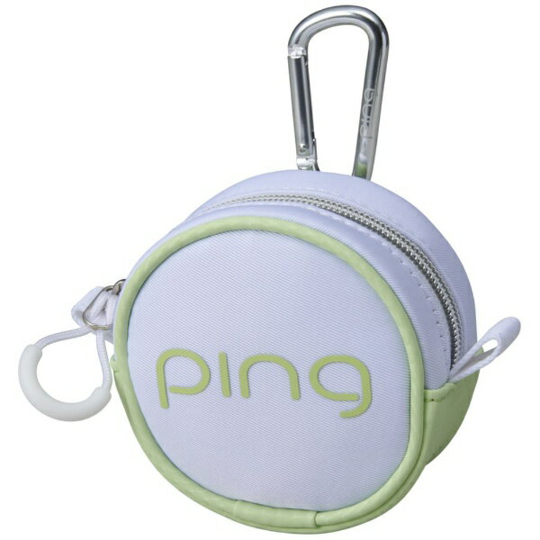 シンプルなデザインにトレンドカラーが映えるカジュアルシリーズのボールケース・背面にティーなどの小物を収納できるポケット付き・カラビナ付き・ボールを3つ収納可能