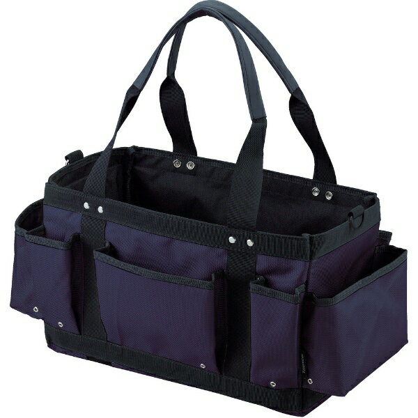 ■工具の運搬収納に便利なツールバッグです。■フルオープンタイプですので工具の出し入れもスムーズです。【仕様】・色： ネイビー・幅（mm）： 450・奥行（mm）： 260・高さ（mm）： 250・ポケット数（個）： 内0/外8・形状： ワー...