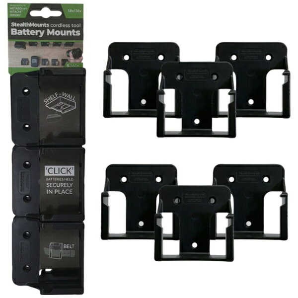 ■Hikoki/Metabo HPT/Hitachi 14.4V，18V，36V用バッテリーマウント（ホルダー）です。■木材や壁・机に取り付けることで、バッテリーの整理整頓・安全保管の両立ができます。■マウントに取り付ける時は“カチっ”とロ...