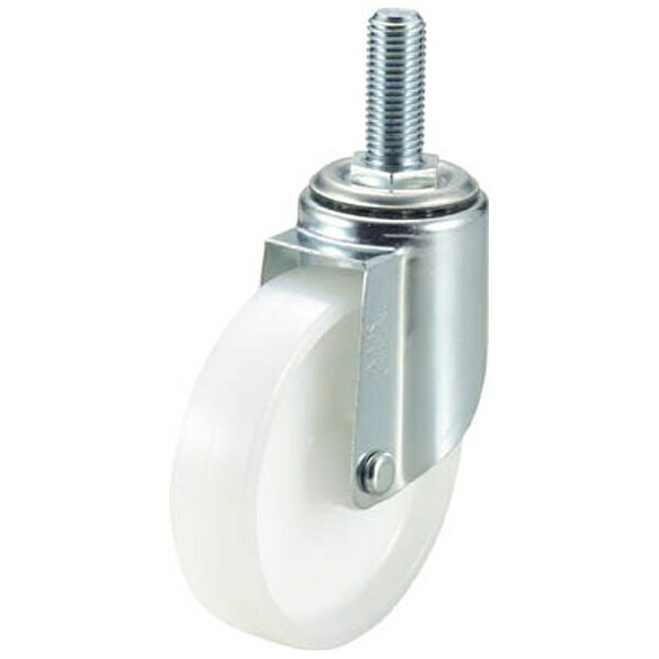 ■軽く動き、疲労が軽減できます。■弾性があるため振動が少なく台上の荷物を保護します。【仕様】・許容荷重（daN）： 60・許容荷重（kgf）： 62・車輪径D（mm）： 50・車輪幅（mm）： 28・取付高H（mm）： 83・軸長L（mm）...