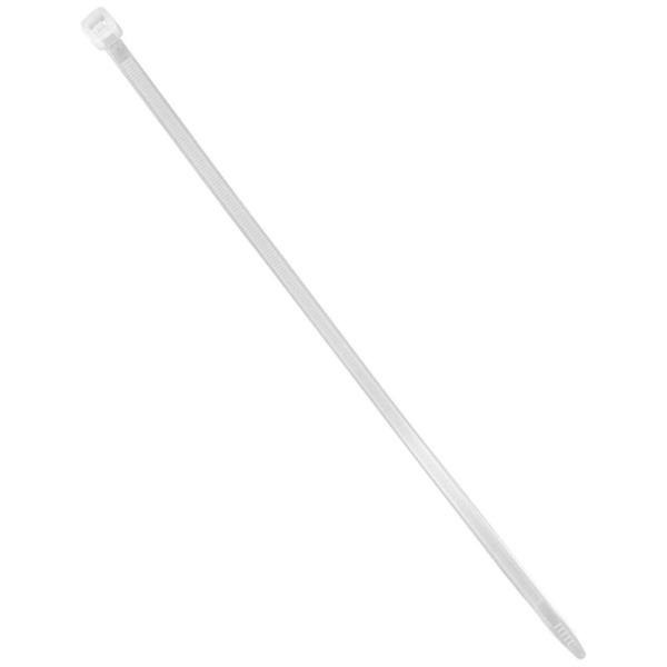■屋内使用に適しています。■1度しめるとはずれません。【用途】・屋内用。【仕様】・色： 乳白・幅（mm）： 4.4・長さ（mm）： 200・厚さ（mm）： 1.25・最大結束径（mm）： 54・引張強度（N）： 225.4・最小結束径（mm...