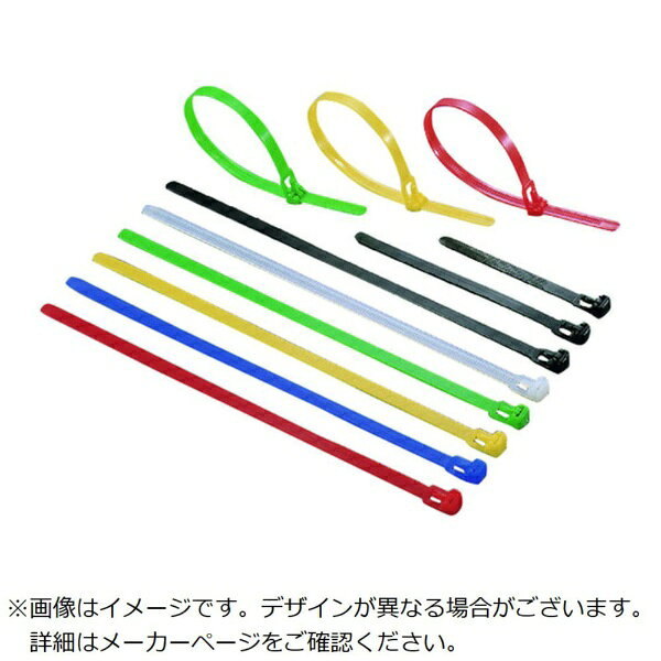 ■取り外しが自由にできるため、保守管理が容易で、再結束ができ経済的です。■電線の結束や農業、園芸、包装など様々な分野でお使いいただけます。【用途】・電気工事、配電盤などの結束に。【仕様】・色： イエロー・幅（mm）： 7.4・長さ（mm）：...
