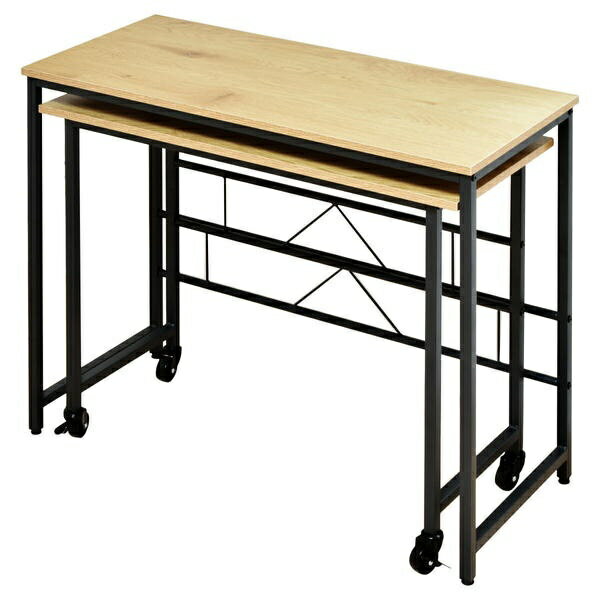 メインデスクとサブデスクがそれぞれ独立し、重ねたり並べたりL字に置いたりと自由に配置できるデスクです。 サブデスクにはキャスターがついているのでワゴンの代わりとしても使用できます。■■2段式デスクなので、重ねたり分離したり、お好みのレイアウ...