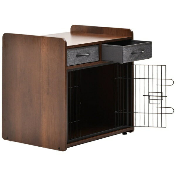 上質なデザインと温かみのある木目調がインテリアに調和。愛犬とともにくつろげる空間づくりに。エアコンの風や日差し、人の視線を遮って、愛犬が落ち着いてリラックスできるスペースになる家具調ドッグケージ ドギーハウス グロリア。囲まれた空間で愛犬が...