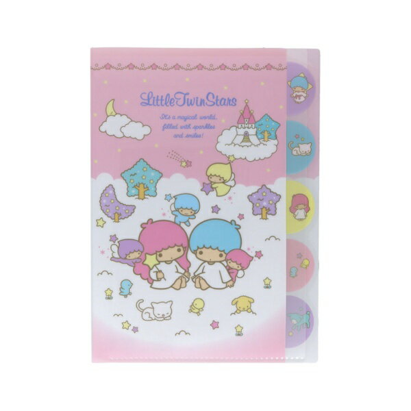 書類の仕分けに便利な5ポケット仕様！キラキラのホログラムがかわいいダイカットクリアファイル5ポケット用途別に収納できる、5ポケットのファイルです。インデックス部分はダイカット仕様になっており、イラストも入った賑やかなデザインです。■柄：サン...