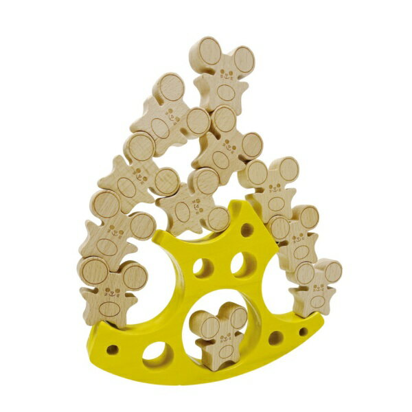 天然木のやさしい風合いで作られた16匹のねずみたちと大きなチーズを上手に積み上げよう12匹のねずみと大きな穴あきチーズがセットになった積み木です。チーズやネズミをうまく使って積み上げて、高さや積んだ個数を競ったり、交互に積み上げたりと遊び方...