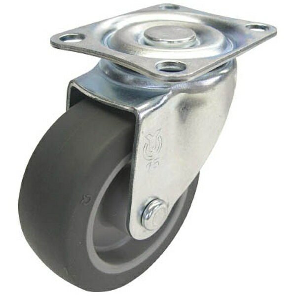 ■走行性・耐荷重を備えた標準的な小型キャスターです。■床面に跡が付きにくい材質です。■床面に汚しにくいエラストマー車輪を使用しています。【用途】・台車や家具、什器に。【仕様】・許容荷重（daN）： 50・許容荷重（kgf）： 51・車輪径D...