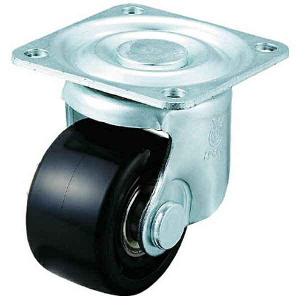 ■取付高さを低く抑えた重荷重用キャスターです。■機器の設置などによる長時間の重荷重による車輪の変形が起きにくくなっています。【用途】・機械装置などの搬入、設置に最適です。【仕様】・許容荷重（daN）： 300・許容荷重（kgf）： 306・...