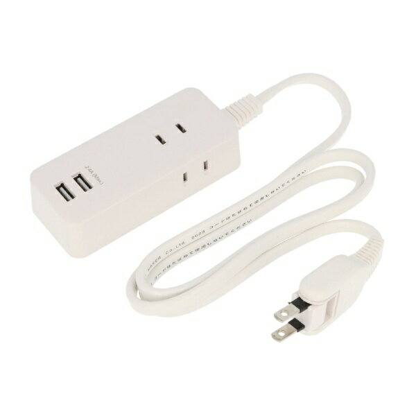 コンセントとUSB-Aポートを搭載した延長コード！■コンセント3個、USB-Aポート2個を搭載した延長コードです。■スマートフォンやタブレットを同時に充電できます。