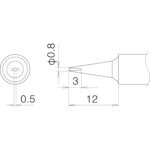 【仕様】・コテ先名称： 0.8D型・適合コテ： FM-2030・ヒーター一体式